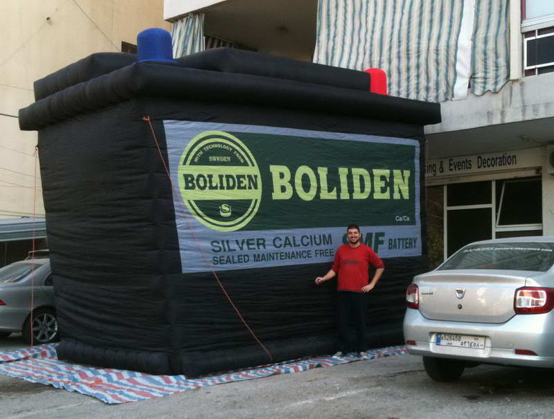 Boliden Car Battery | Clients | Fly Away s.a.r.l | Inflatable ...
